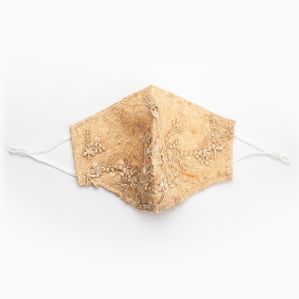 Formal Face Mask Gold Lace Mask Formal Party Mask Formal Dress Mask ...