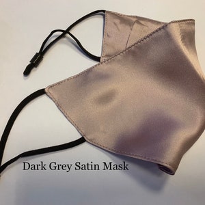 100% Silk Mask Silk Face Mask 3 Layer Satin Face Mask Hypoallergenic ...