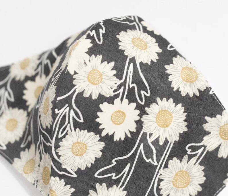 Petite Face Mask Mustard Yellow Flower Mask Made in USA | Etsy