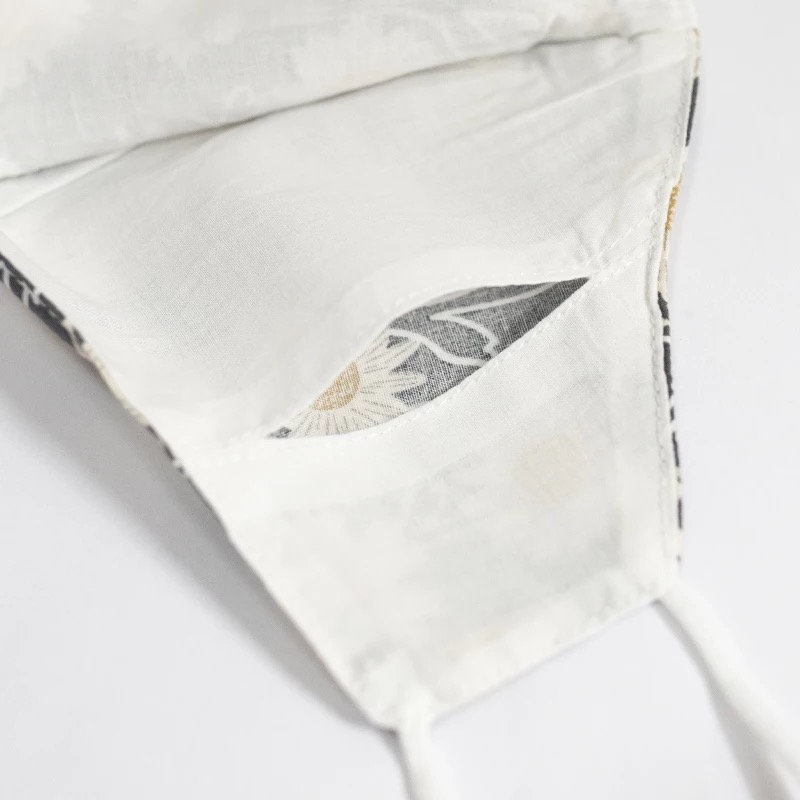 Petite Face Mask Mustard Yellow Flower Mask Made in USA | Etsy