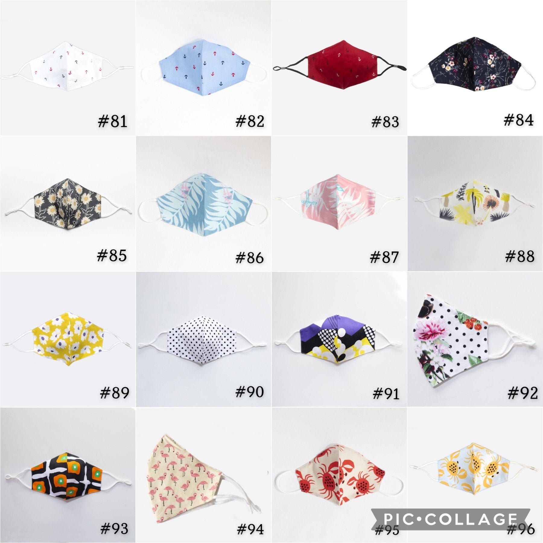 Navy Blue Nautical Anchor Print Cotton Face Mask With Nose Wire Cloth ...