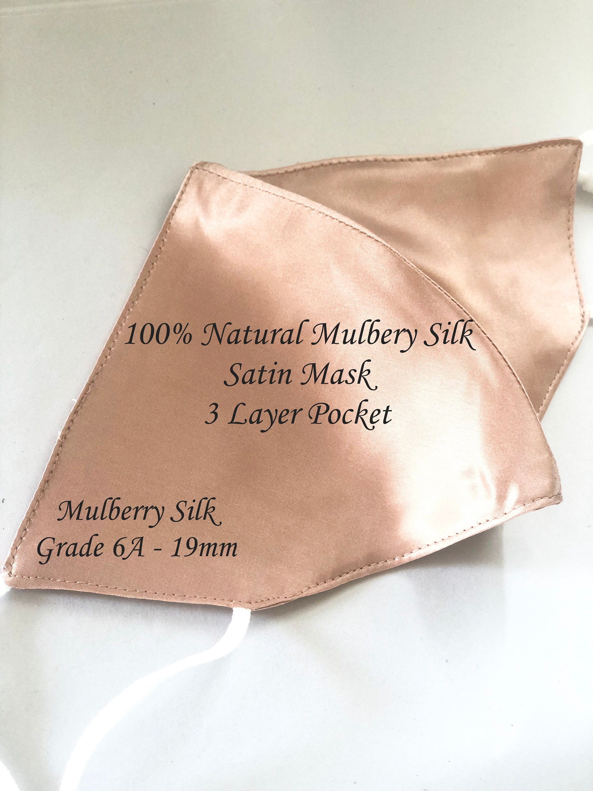 100% Silk Mask Silk Face Mask 3 Layer Satin Face Mask - Etsy