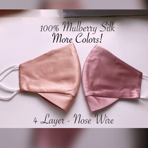 Face Mask Mulberry Silk Satin Face Mask Luxury Silk Mask Blue Face ...