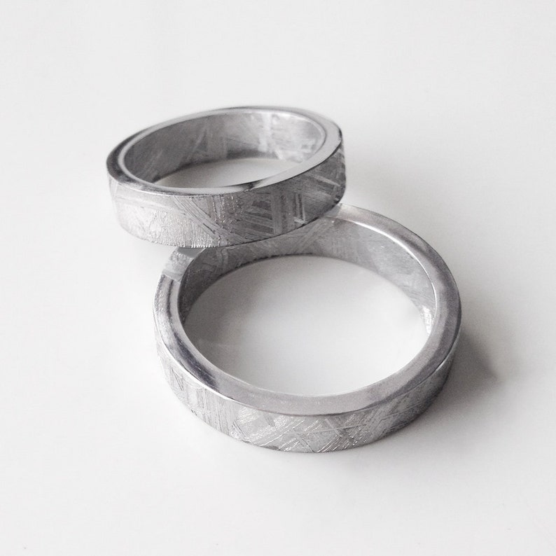 Meteorite Jewelry Contemporary Solid Meteorite Band Ring - Etsy