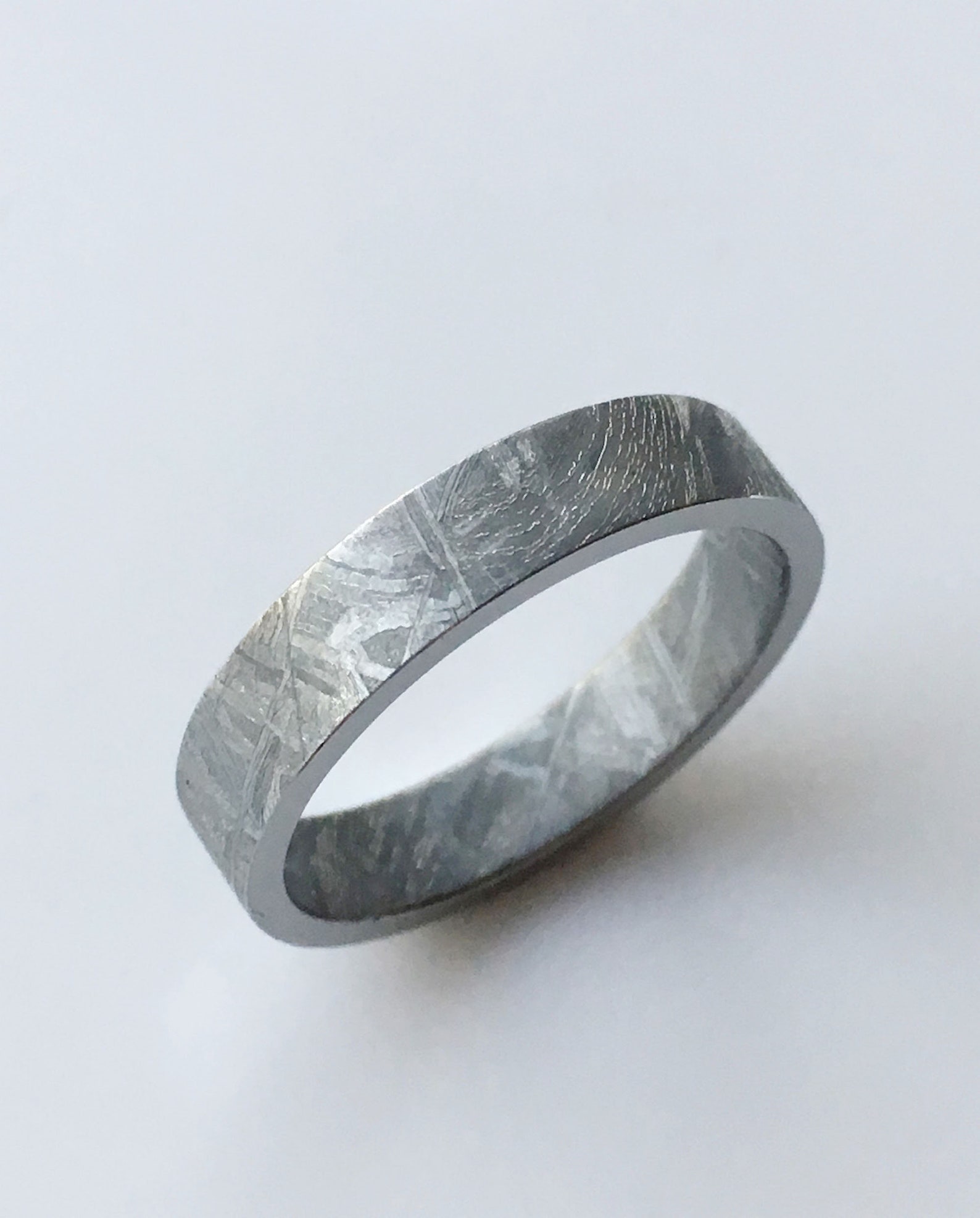 Meteorite Jewelry Contemporary Solid Meteorite Band Ring - Etsy