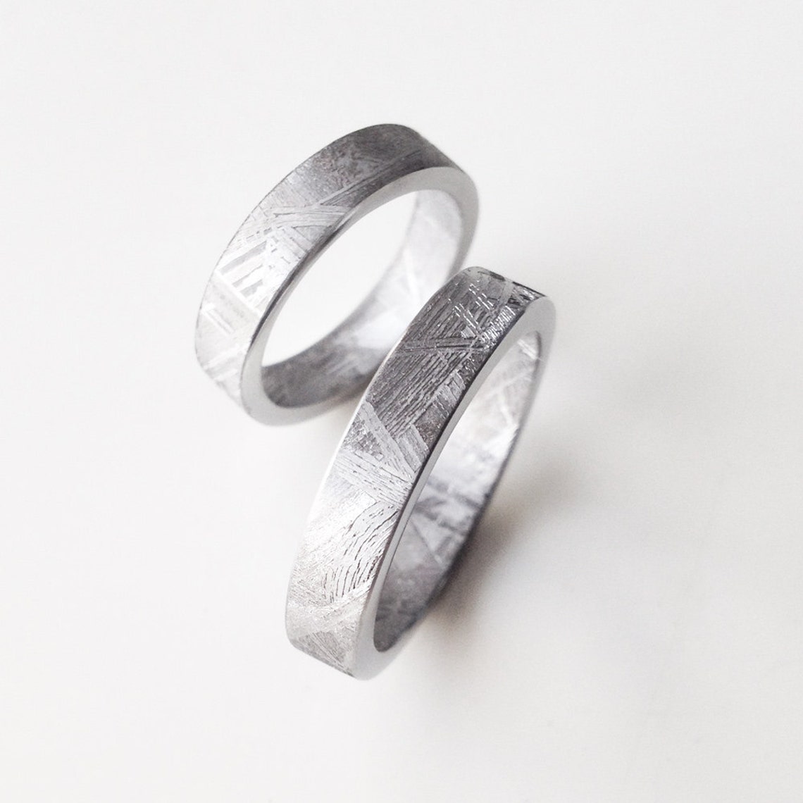 Meteorite Jewelry Contemporary Solid Meteorite Band Ring - Etsy