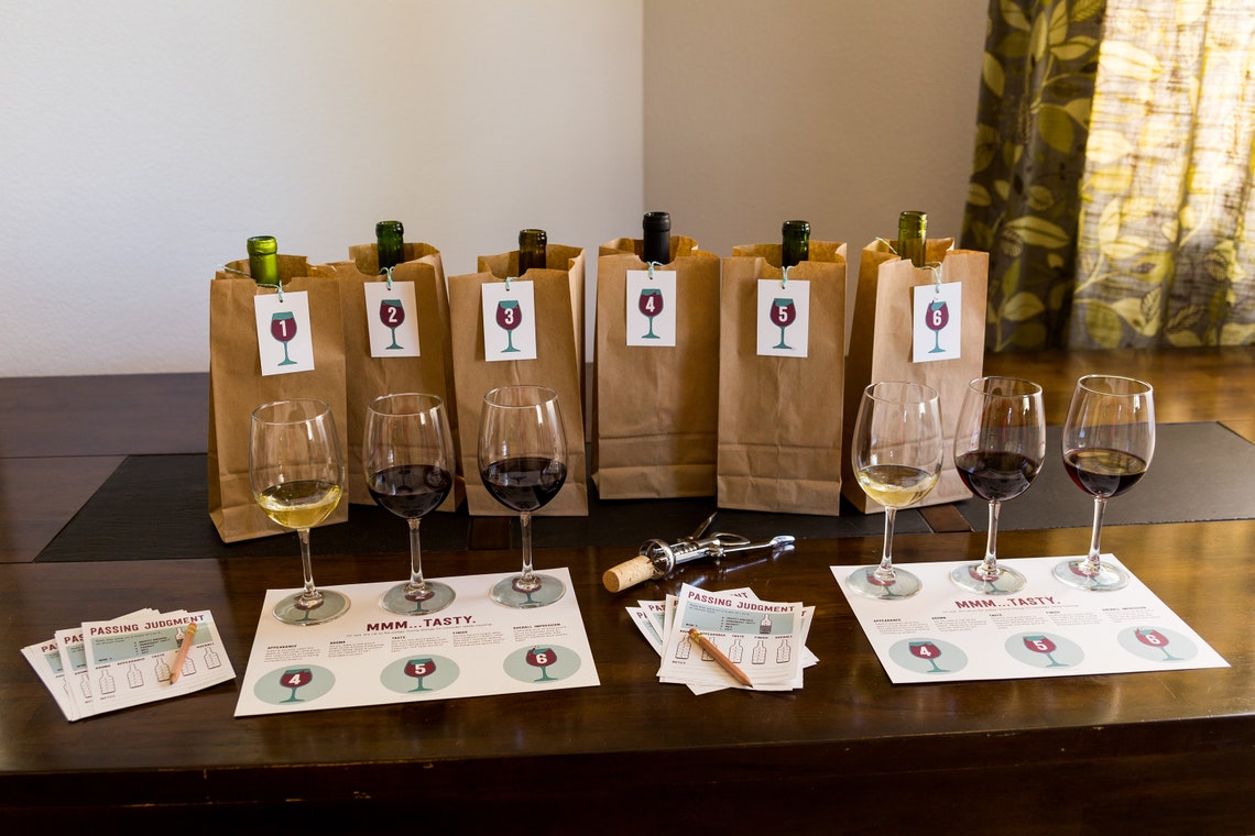 Printable Wine Tasting Kit - Etsy