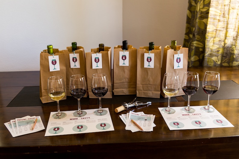 Printable Wine Tasting Kit - Etsy