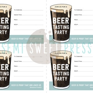 Printable Beer Tasting Invitations - Etsy