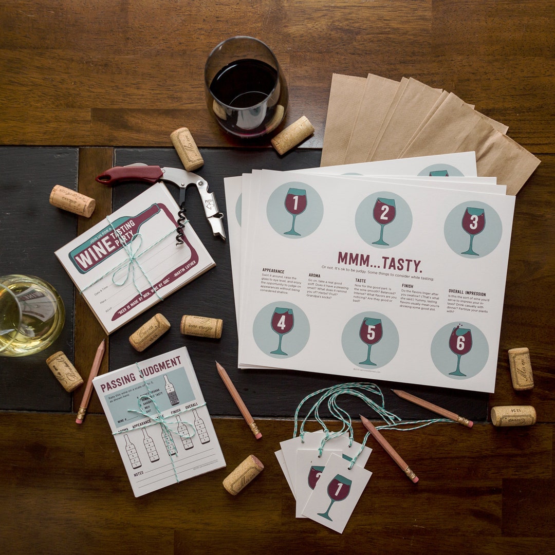 Printable Wine Tasting Kit - Etsy