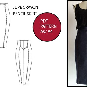 PDF pencil skirt pattern Diy sewing skirt pattern | Etsy