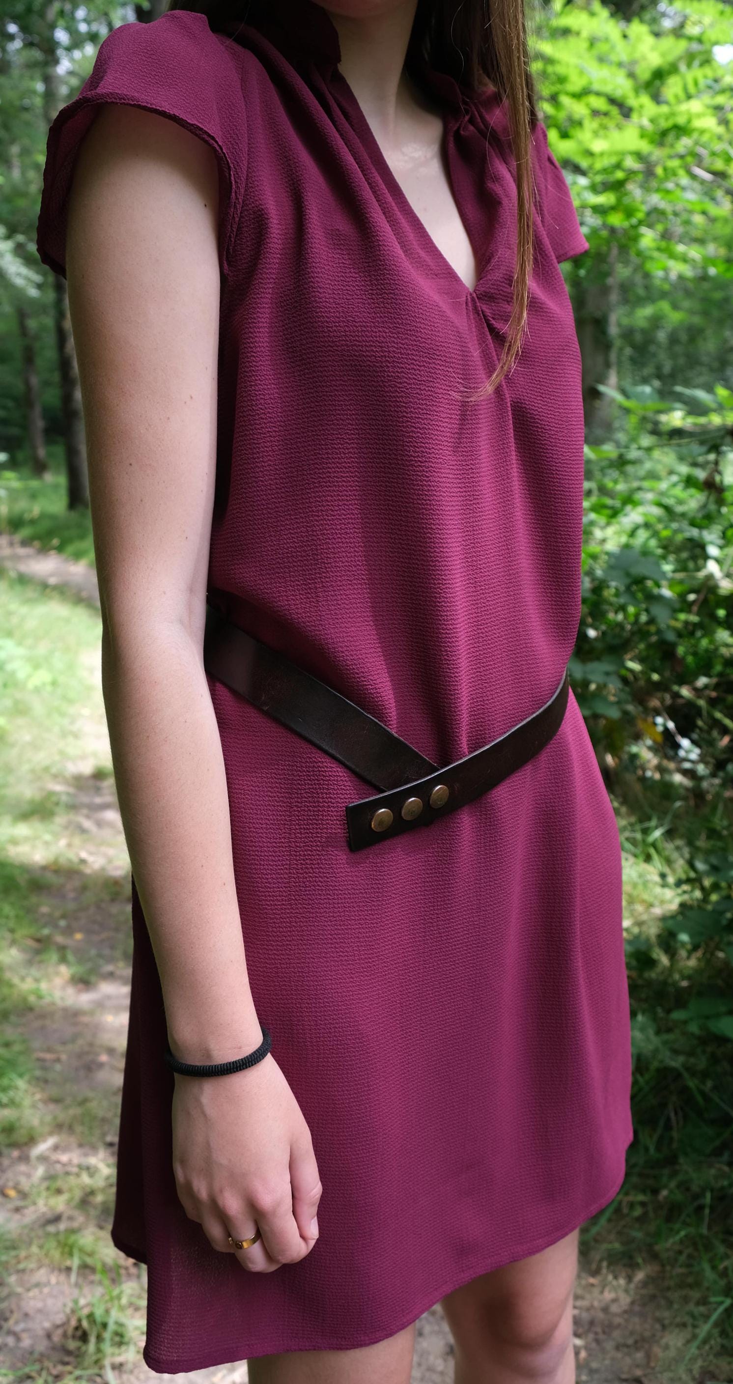 Viscose Crepe Dress Sewing Pattern, Straight Dress With Raglan Sleeves ...