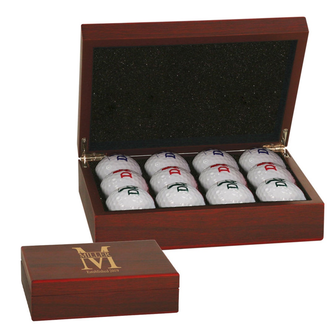 Personalized Wood Golf Ball Box - Etsy