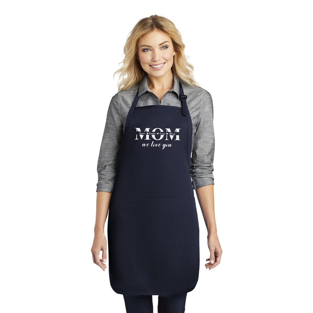 Custom Mom Design Easy Care Apron With Stain Release, Kitchen, Custom ...