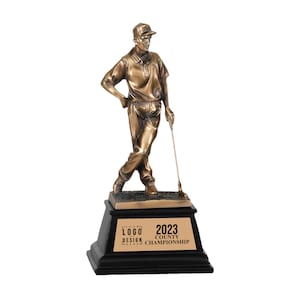 Custom Golf Trophy: Vintage Bronze Finish, Personalized Corporate Award ...