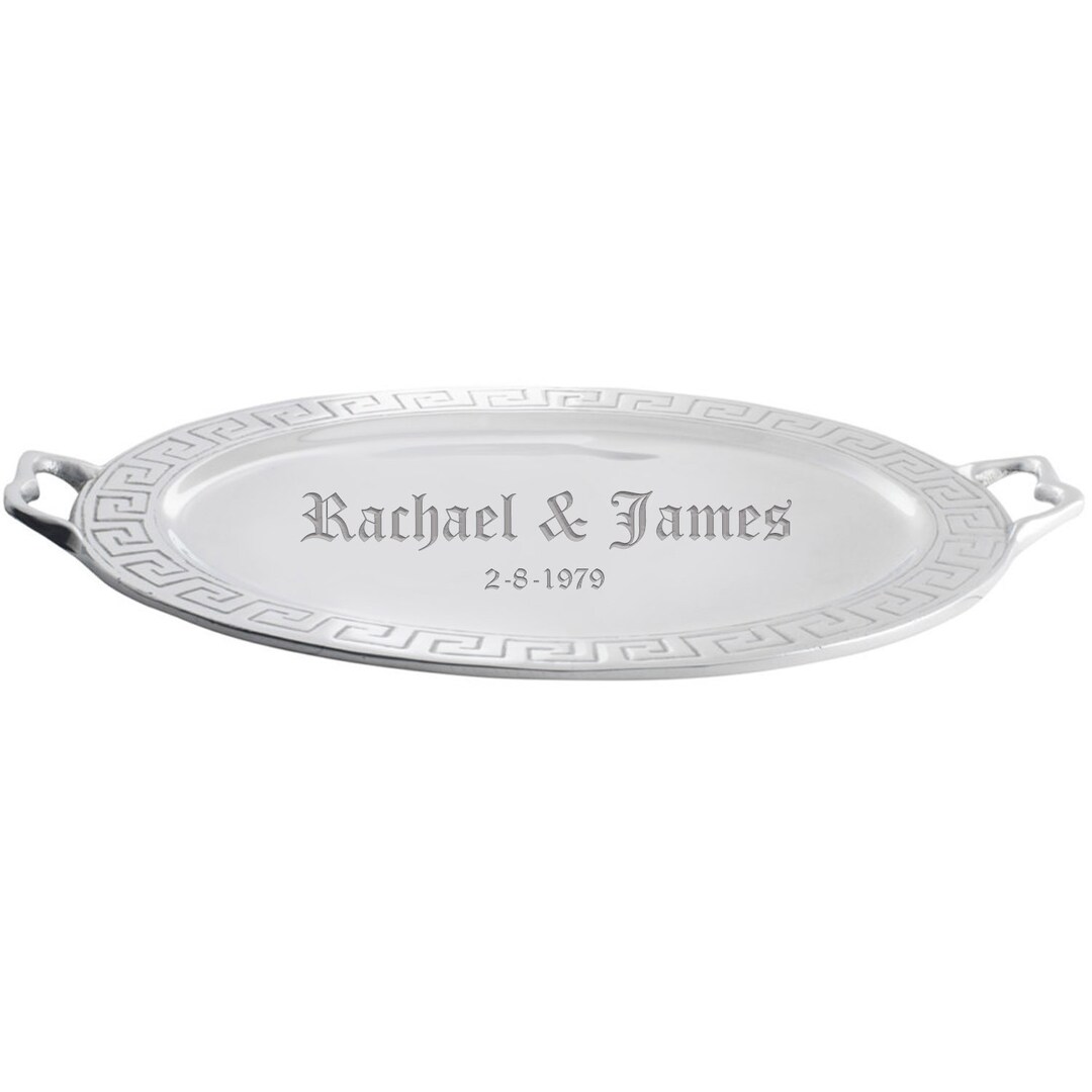 Personalized Aztec Oval Large Tray - Etsy