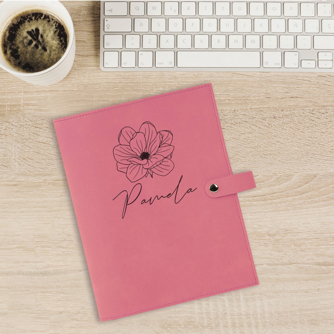 Personalized Blossom Leatherette Book/bible Cover With Snap Closure - Etsy