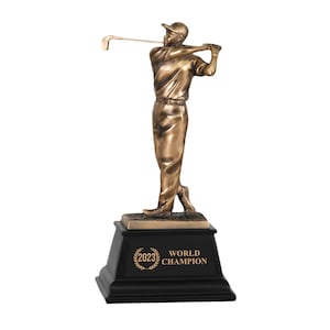 Custom Golf Trophy: Vintage Bronze Finish, Personalized Corporate Award ...