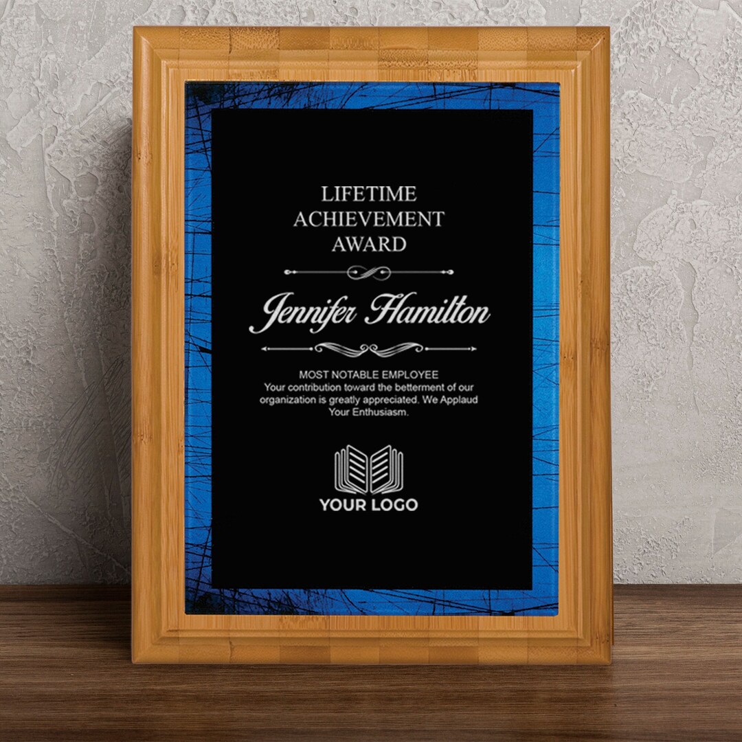 Personalized Bamboo Award Plate: Custom Laser Engraved Retirement Gift ...
