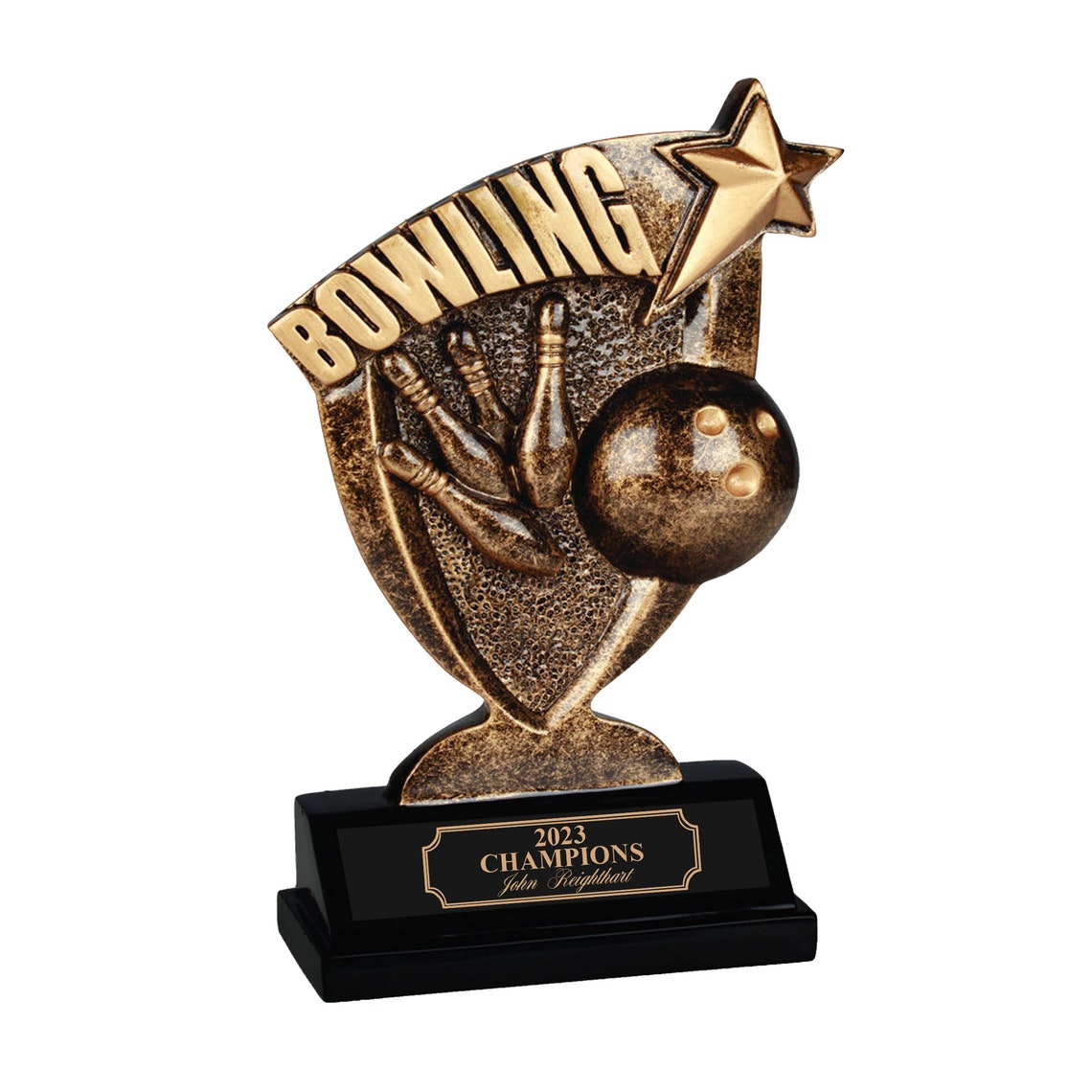 Custom Bowling Trophy Custom Sports Trophy Free Shipping - Etsy