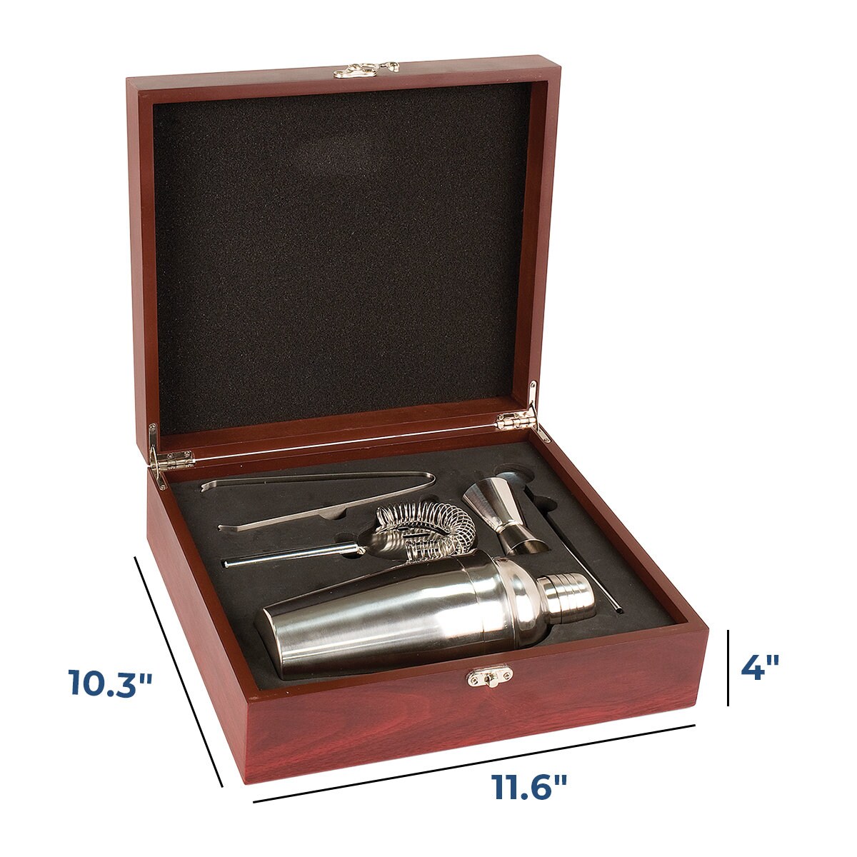 Personalized Royal Monogram Rosewood Finish Martini Set - Etsy