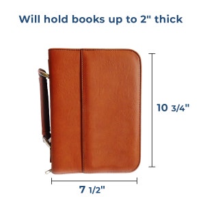 Personalized Large Leatherette Book/bible Cover With Handle and Zipper ...