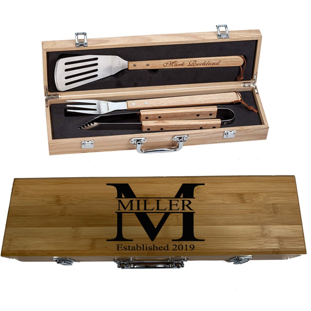 Personalized Grill Set - BBQ Engrave Set | Miller Design - Etsy