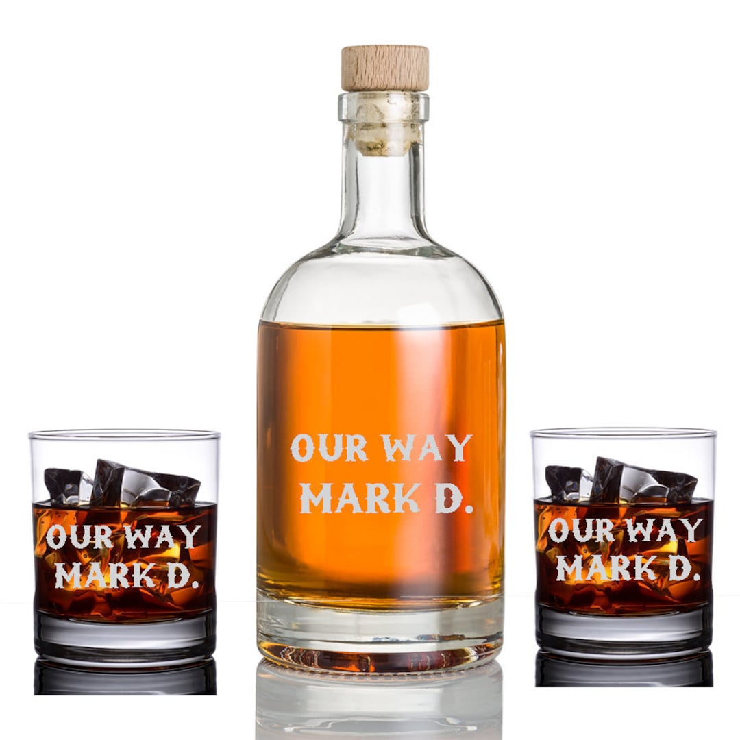 Personalized Bourbon Glass Bottle Custom Engraved - Etsy
