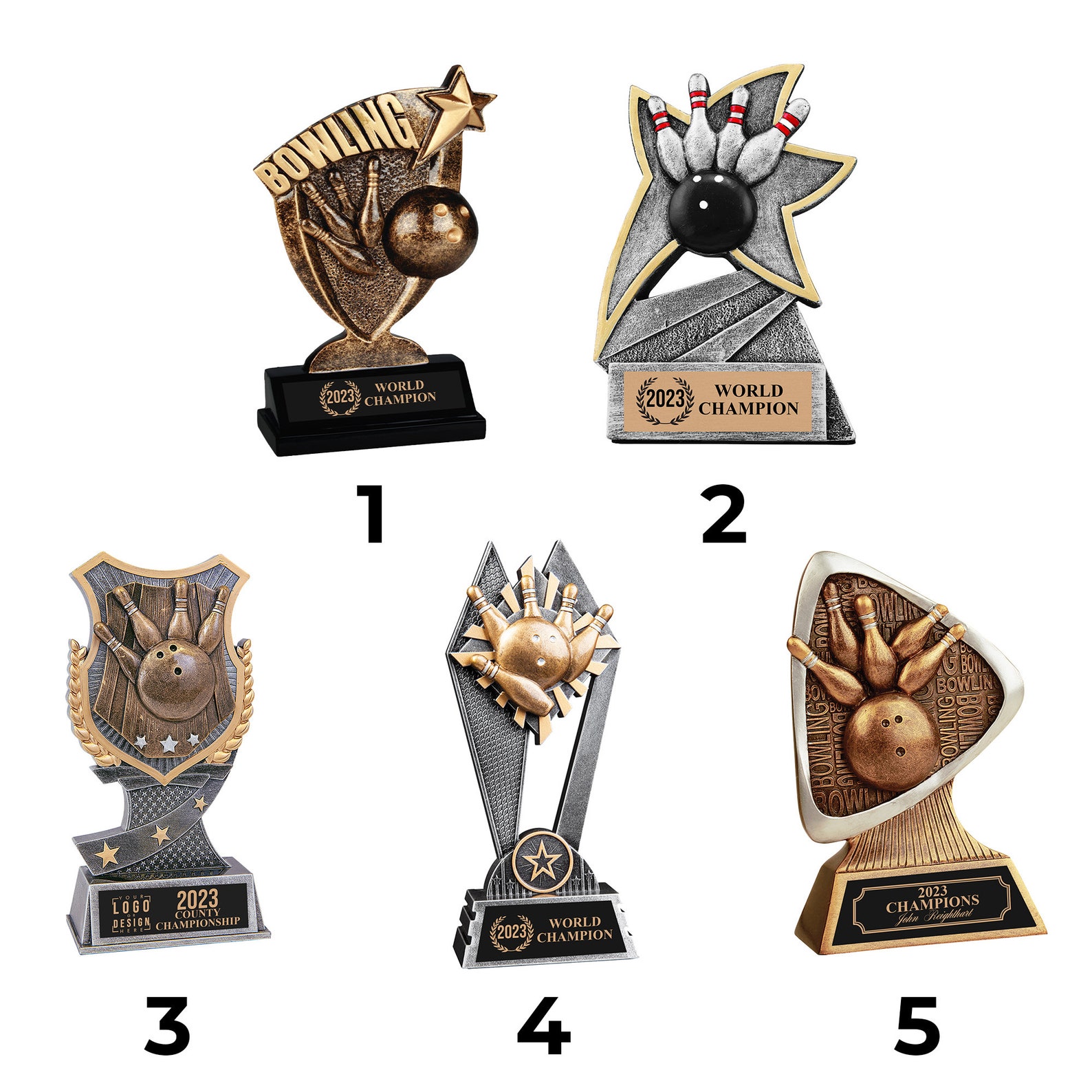 Custom Bowling Trophy Custom Sports Trophy Free Shipping - Etsy