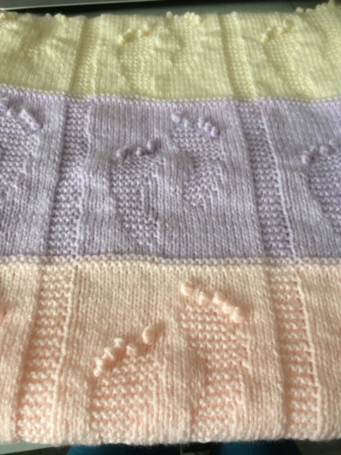 Baby Footprints Blanket Knitting Pattern PDF ONLY. | Etsy