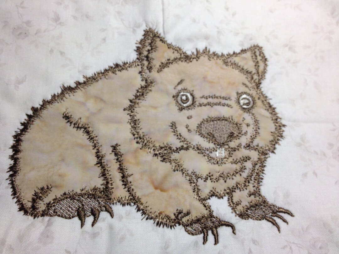 Australian Wombat Machine Embroidery Design. Instantly Downloadable. - Etsy