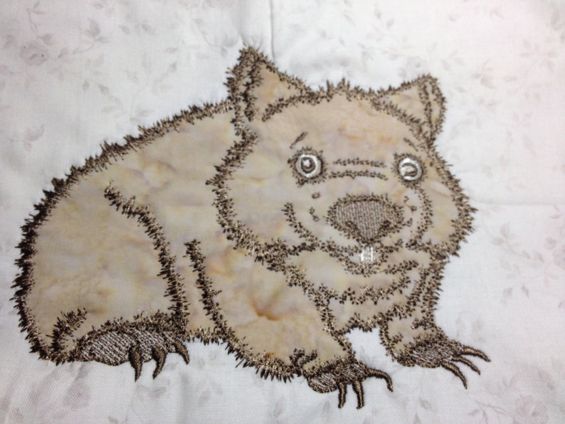 Australian Wombat Machine Embroidery Design. Instantly Downloadable ...