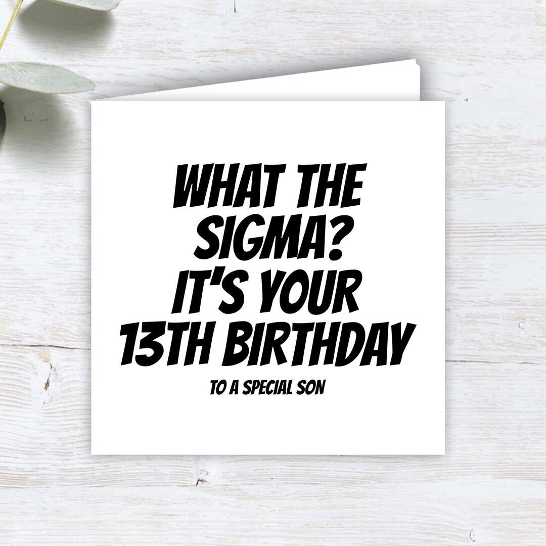 Personalised What the Sigma? Birthday Card - Name on Card - Any Age ...