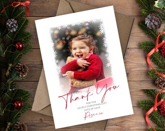 Printable Christmas Thank You Card - Etsy