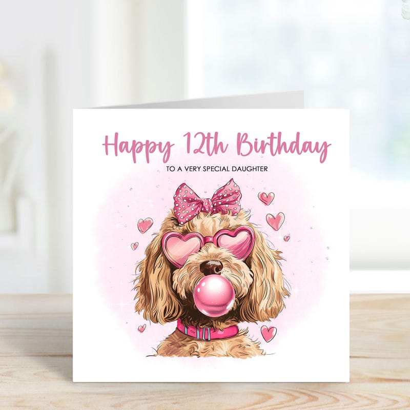 Cavapoo Puppy Birthday Card - Etsy UK