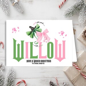Personalised Wicked Christmas Card Name on Card Son Daughter ...