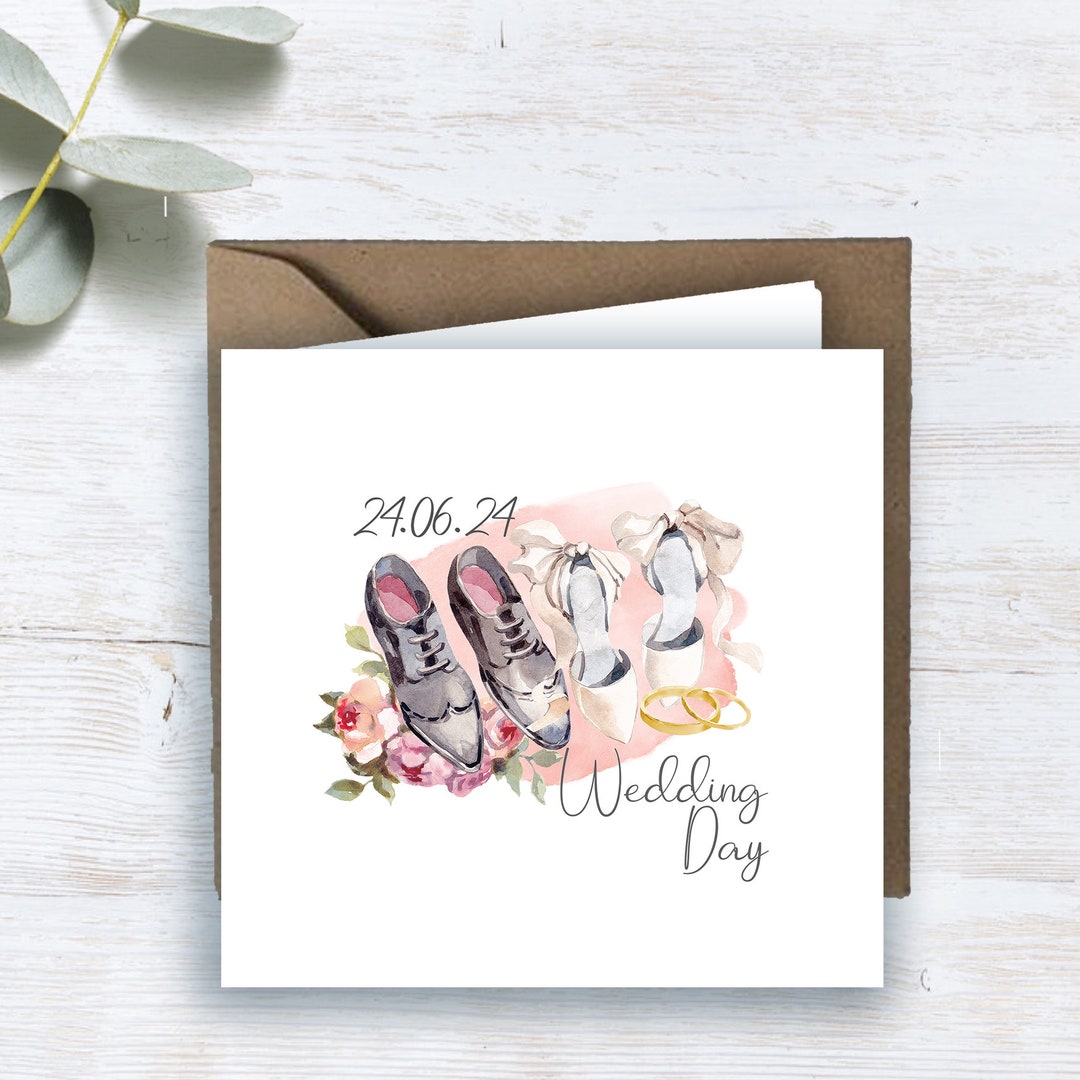 Personalised Printed Wedding Card. Wedding Day Greetings Card - Etsy ...