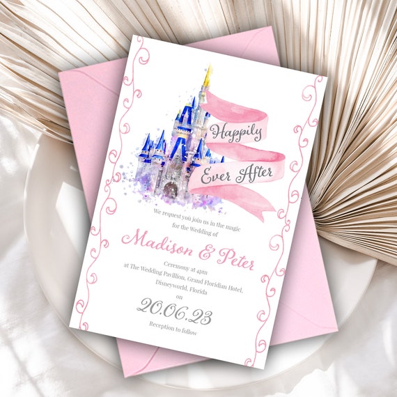 Disney Magic Invitations Disney Inspired Wedding Invitations Lizzie