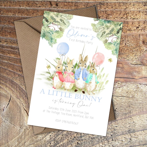 Peter Rabbit Invitations - Etsy