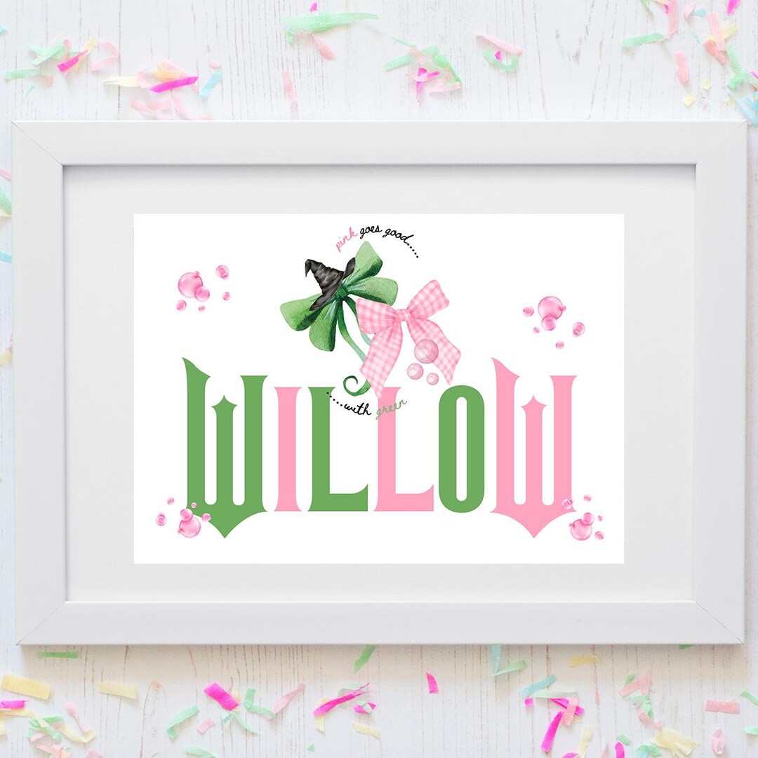 A4 Wicked Home Print, Personalised Room Print, Wicked Print, Your Name ...