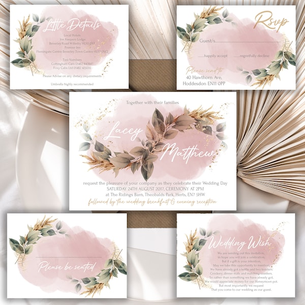 Rustic Wedding Invitations - Etsy UK