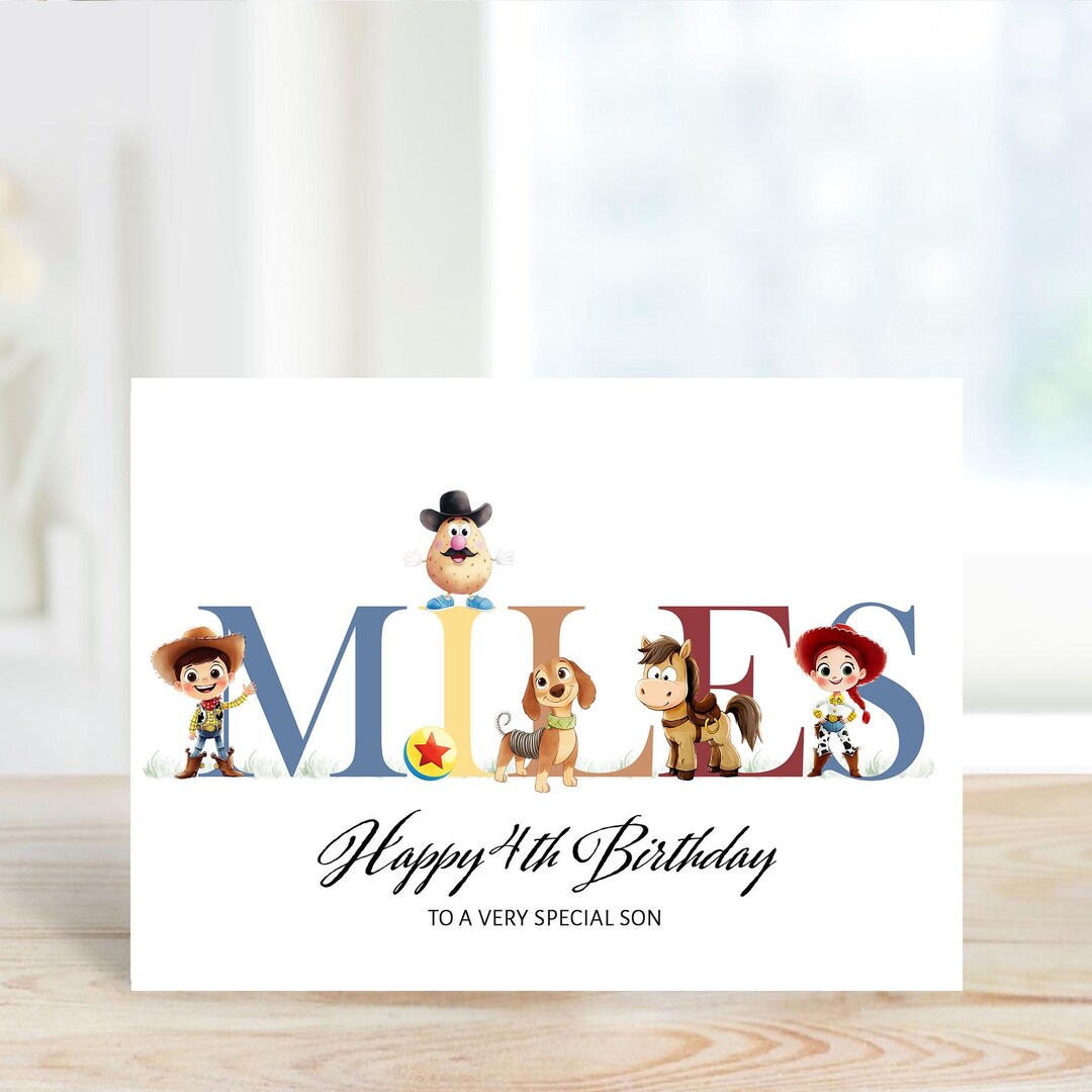 Personalised Birthday Card: Woody, Jessie, Bullseye - Any Age - Etsy