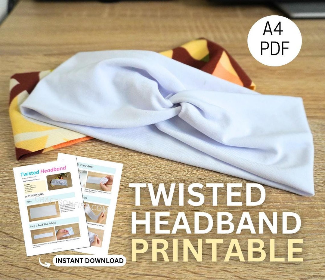Twisted Headband PDF SEWING GUIDE - Easy Step-by-step Headband Tutorial ...