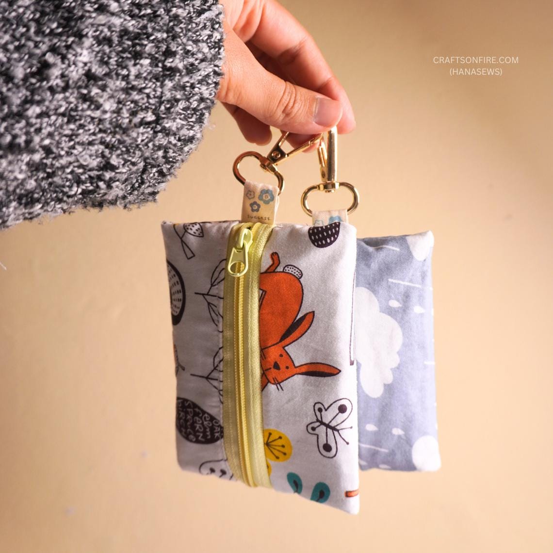 Keyring Pouch PDF Sewing Tutorial (easy Printable Sewing Guide for ...