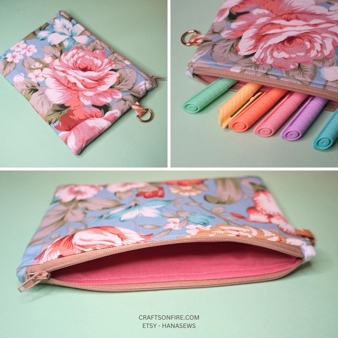 Simple Zipper Pouch PDF SEWING TUTORIAL (A Step-by-step Printable ...