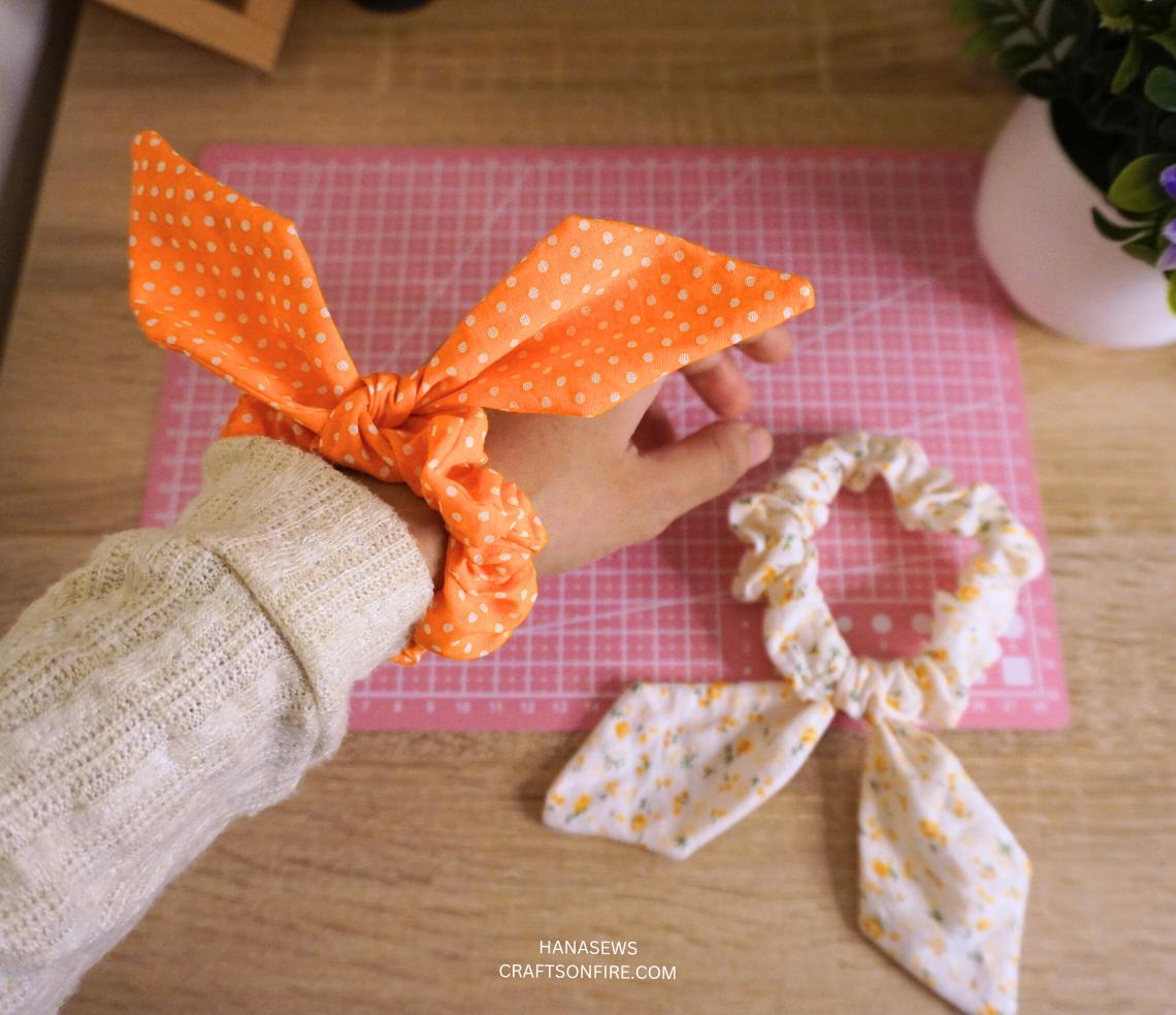 Bow Scrunchie Sewing Tutorial: Step-by-step Guide (PDF) - Etsy