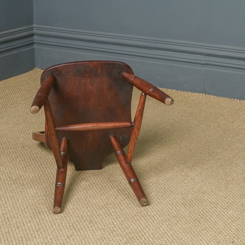 Antique Set of 12 Twelve Victorian Ash & Elm Windsor Stick and Hoop ...