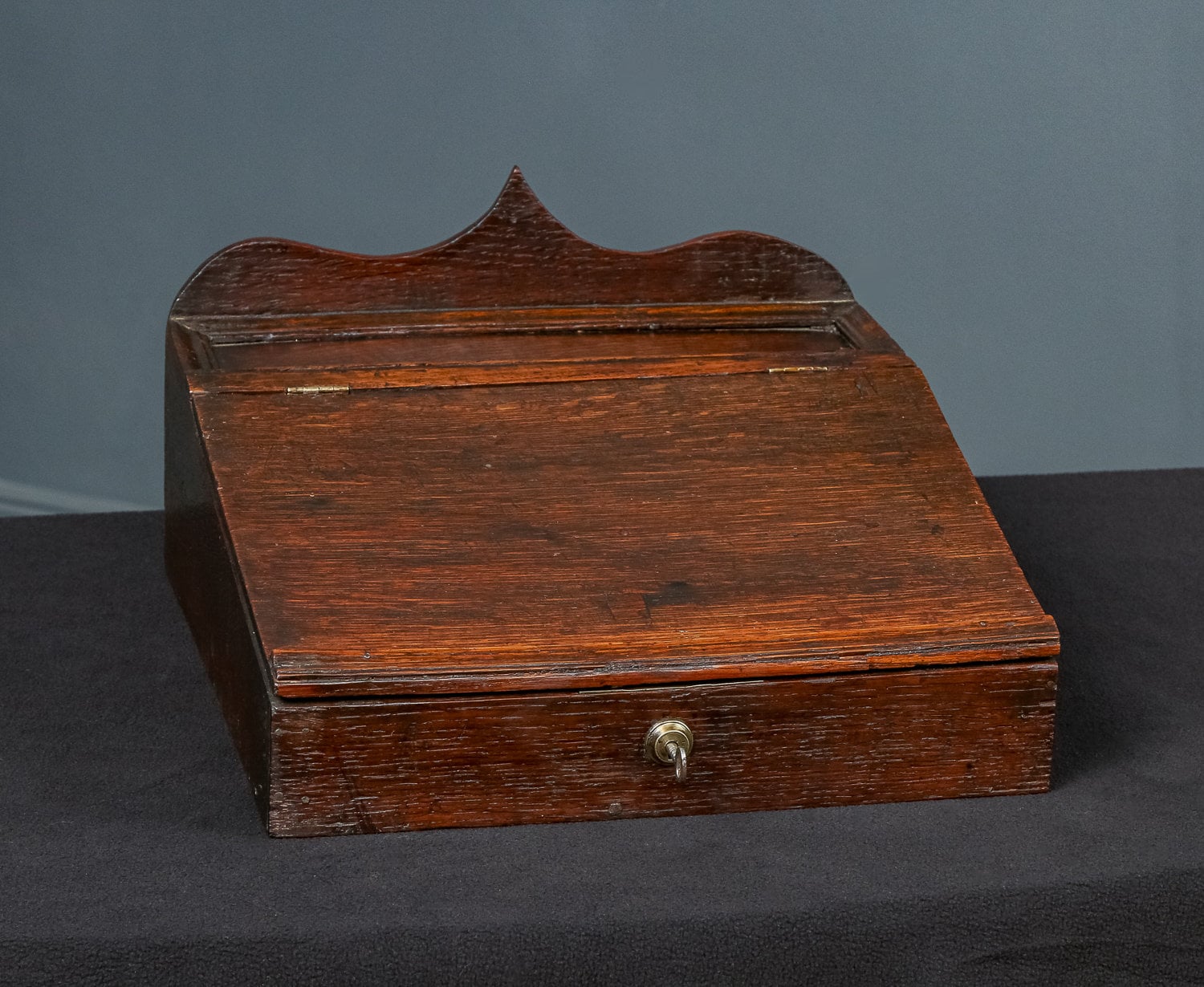 Small Antique English 18th Century Georgian Oak Sloped Writing ...