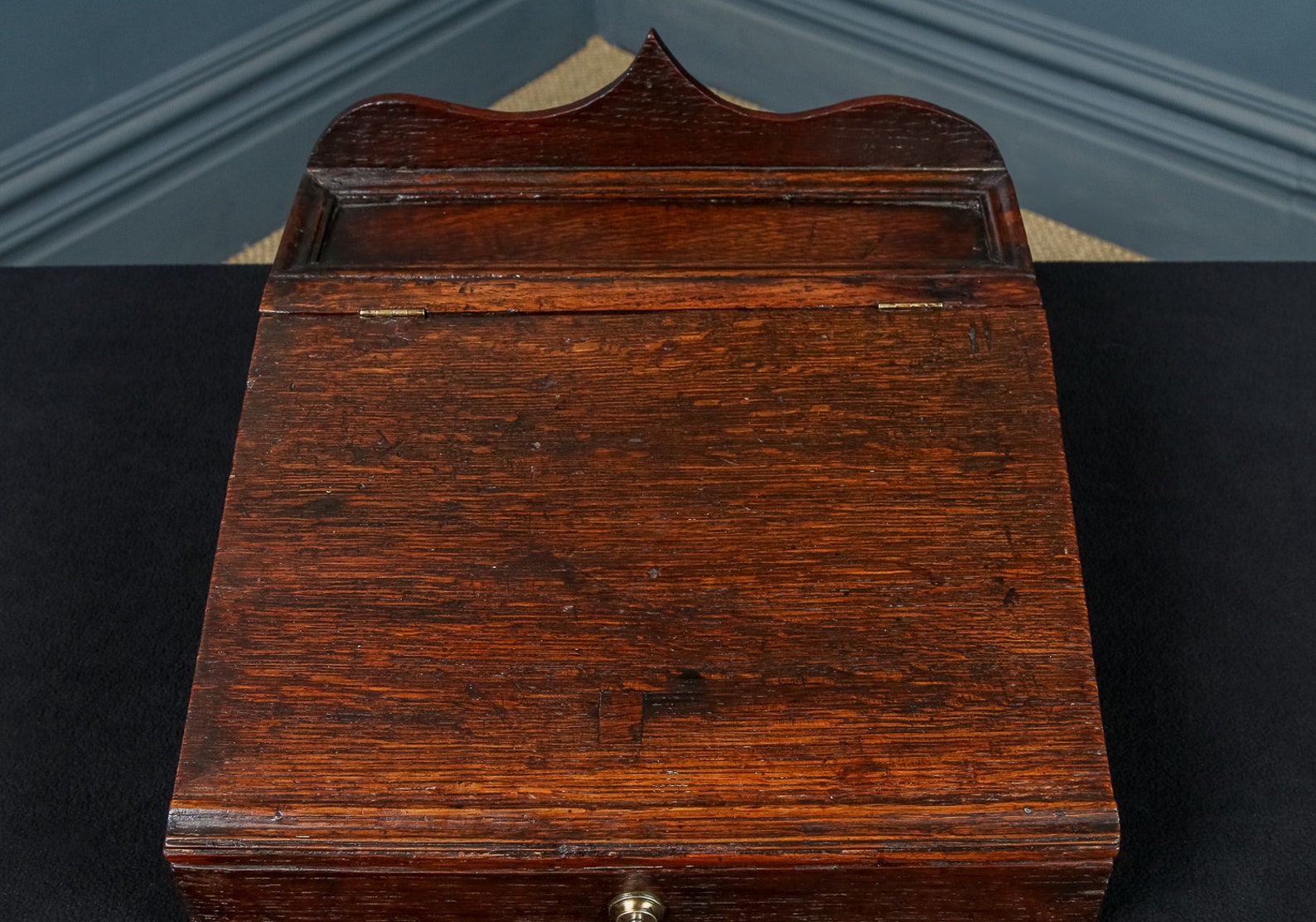 Small Antique English 18th Century Georgian Oak Sloped Writing ...