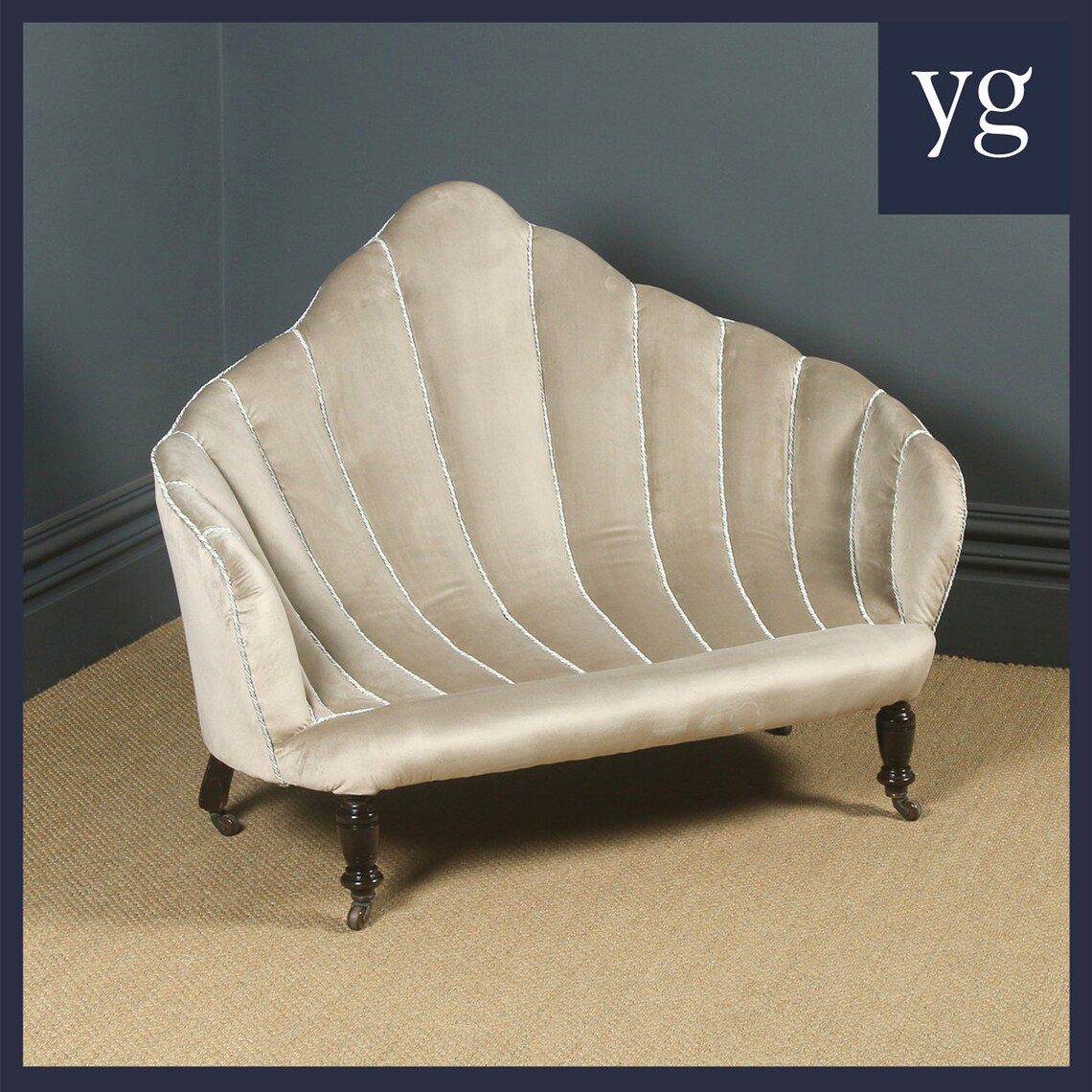 Antique English Victorian Conch Shell Grotto Sofa Couch Settee Chair ...
